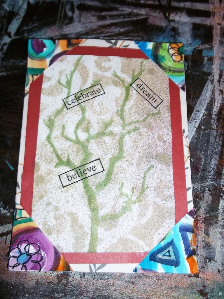 Handmade Greeting Cards from Recycled Art Scraps