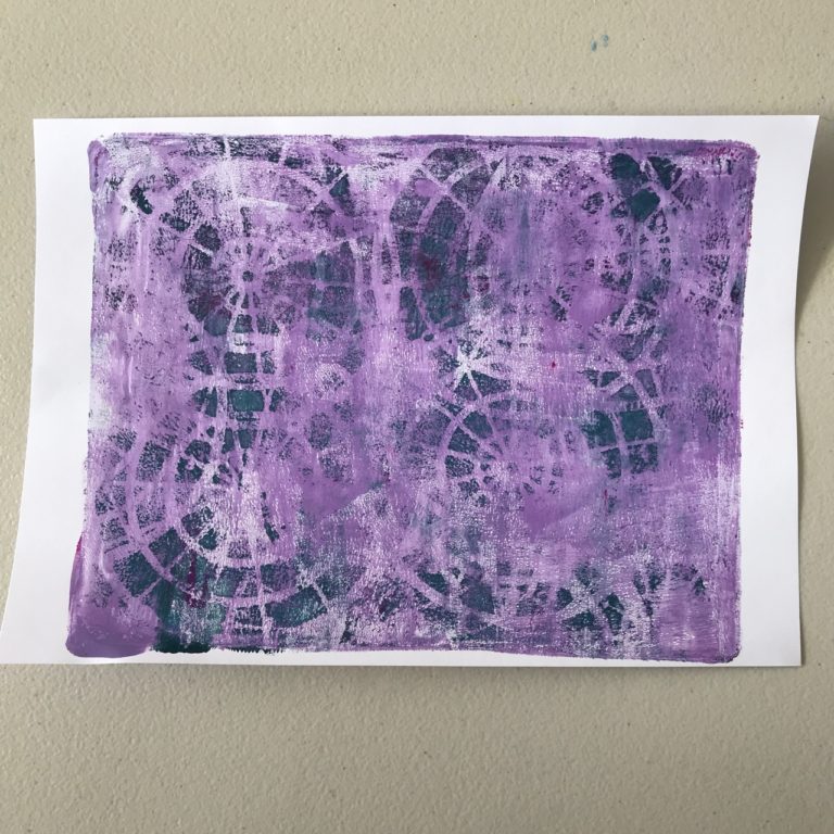 Create a mini book from A4 gel print - Mixed Media Art
