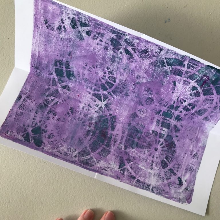 Create a mini book from A4 gel print - Mixed Media Art